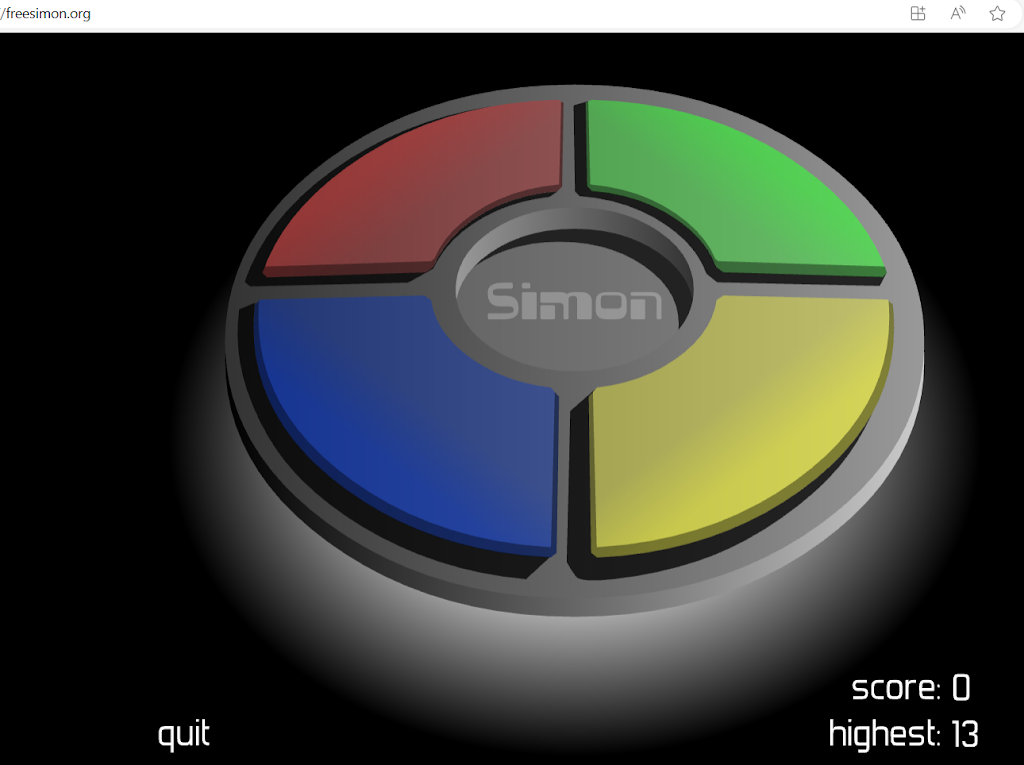 Play Simon in the Browser for FREE – Test Your Memory – PlayGamesMore
