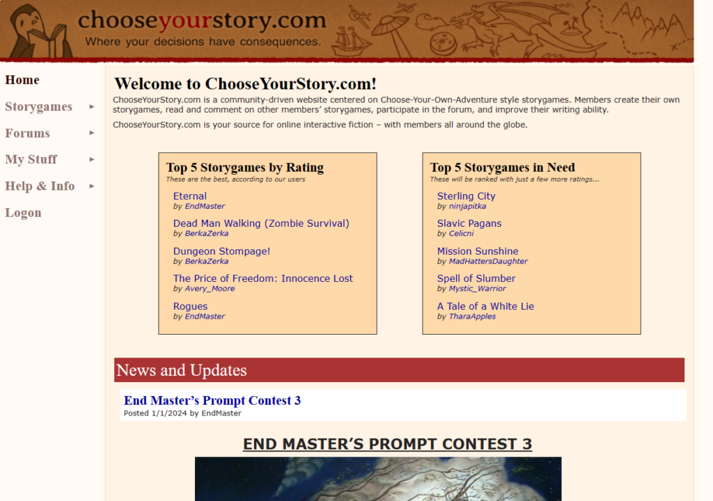 Play Choose Your Own Story Games – PlayGamesMore